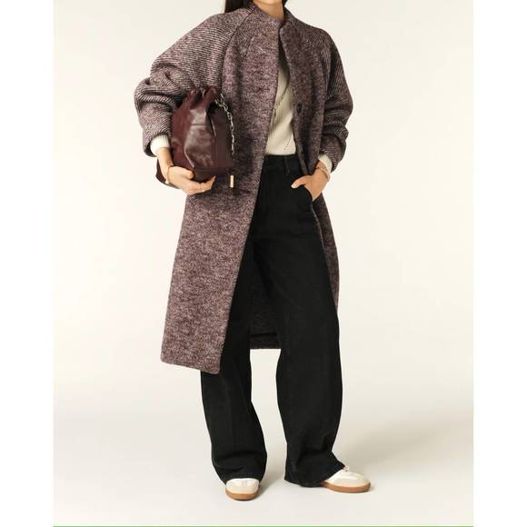 ba&sh | Jackets & Coats | New Bash Candide 34 Length Coat In Red | Poshmark